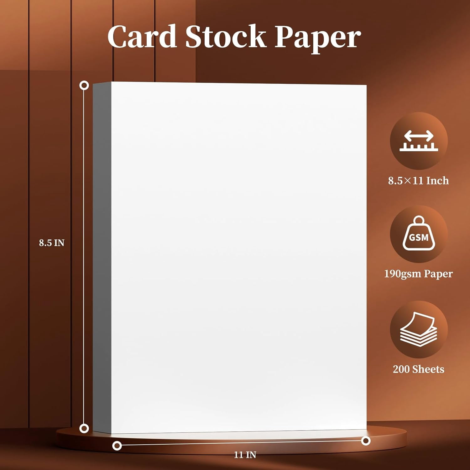 YUYAN-200 Sheets of Cardstock 8.5 x 11, Heavyweight Cover Cardstock ...