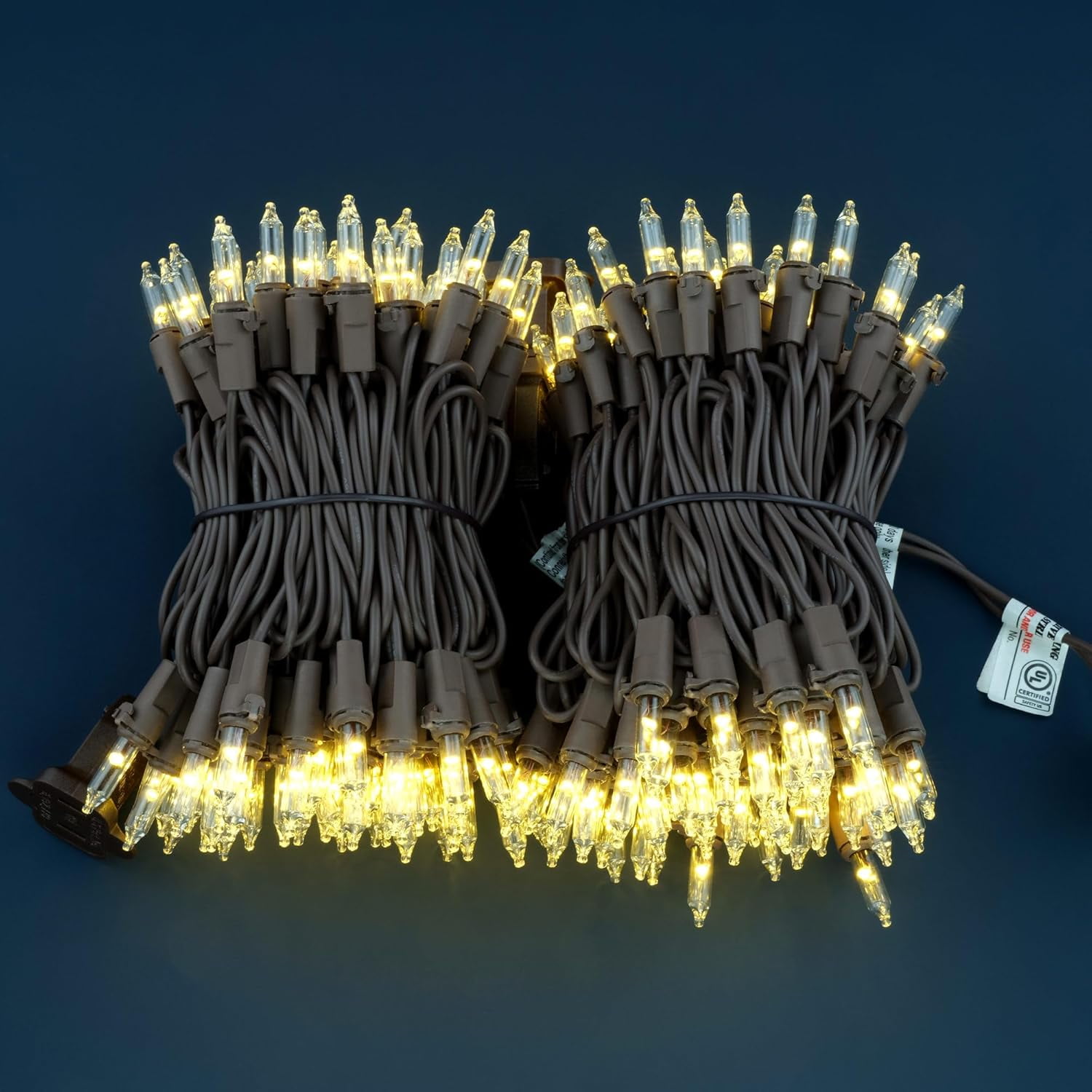 YUYAN-200 Warm White Christmas Lights, Pack of 2 Strands of 21 ft 100 ...