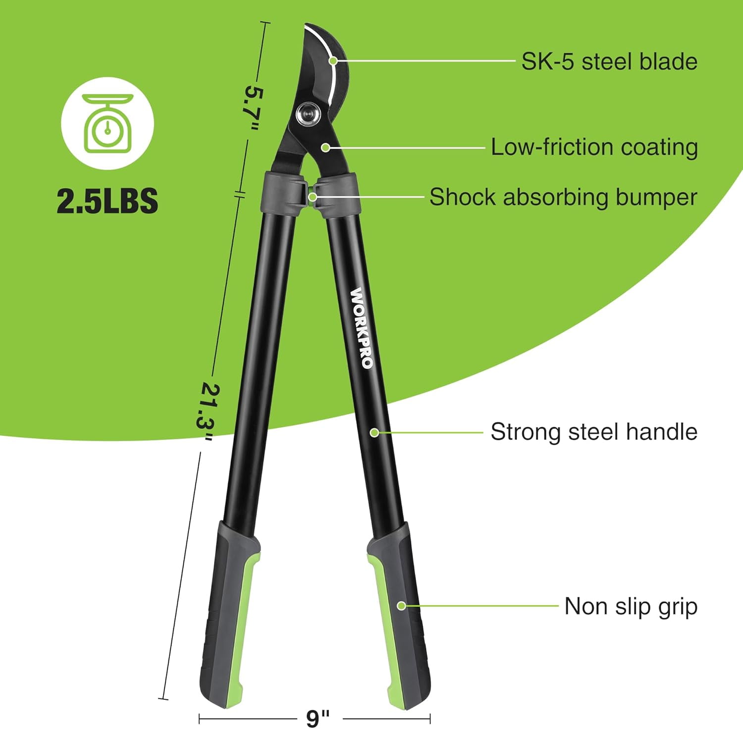 YUYAN-27" Garden Bypass Lopper and Tree Trimmer, Heavy Duty Branch ...
