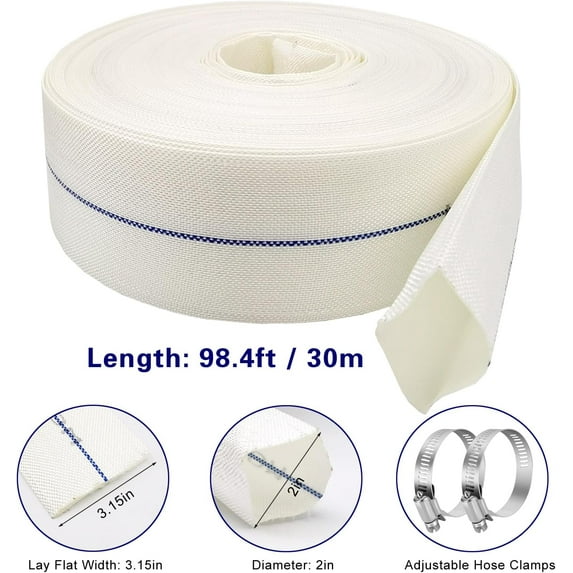 YUYAN-2IN x 98FT Pool Backwash Hose Heavy Duty Drain Discharge Hose ...