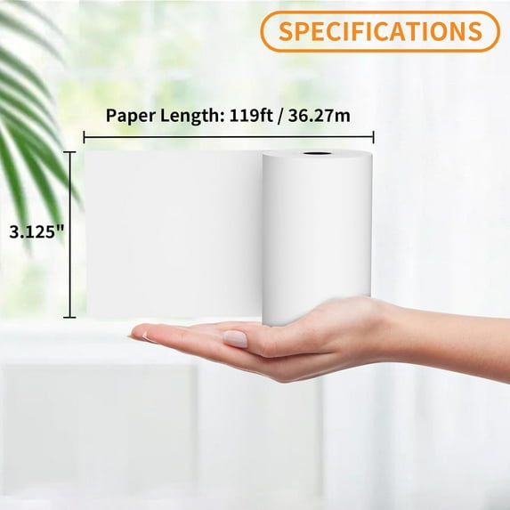 YUYAN-3 1/8'' x 119ft' Thermal Paper Receipt 50 Rolls, Receipt Paper ...