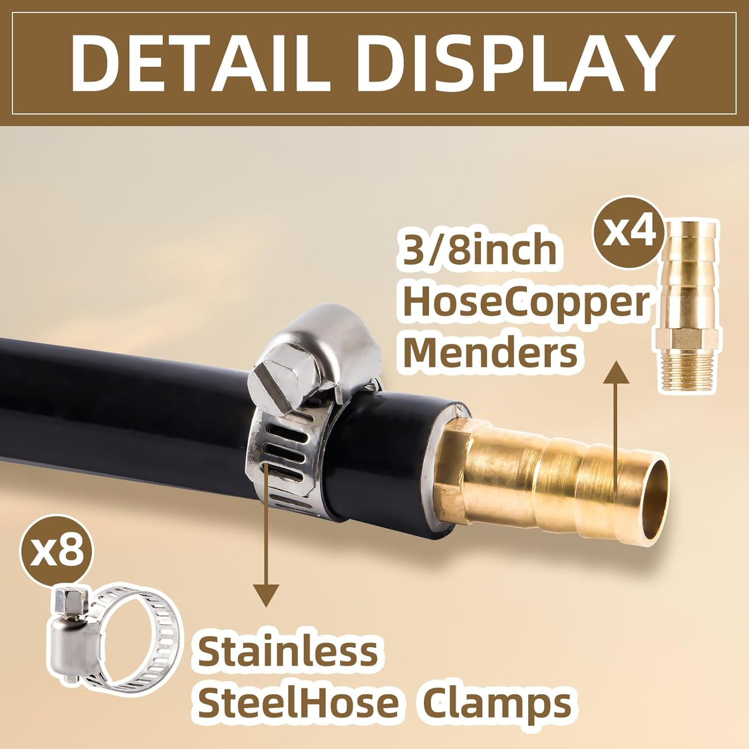 YUYAN-3/8 inch Self Sinking Aeration Hose,100Ft Weighted Pond Aerator ...