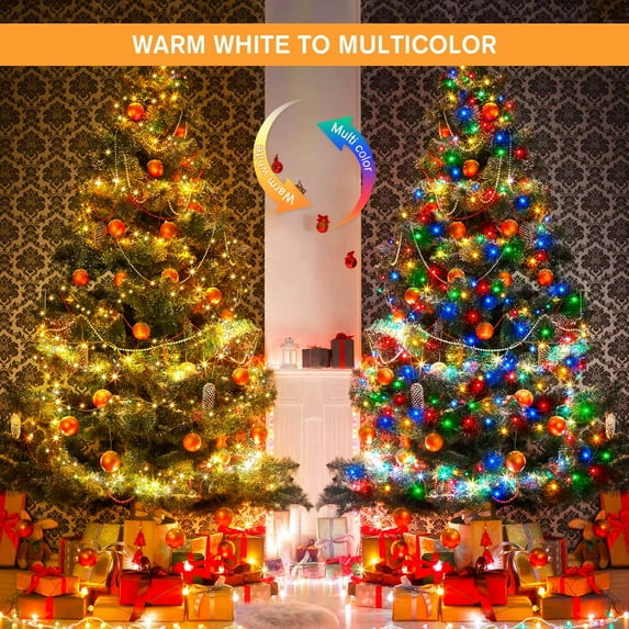 YUYAN-500 LED Color Changing Christmas Lights, 163FT Warm White ...