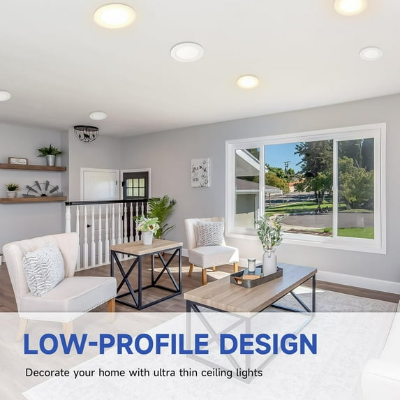 YUYAN-6 Inch Ultra-Thin LED Recessed Ceiling Light with Junction Box ...