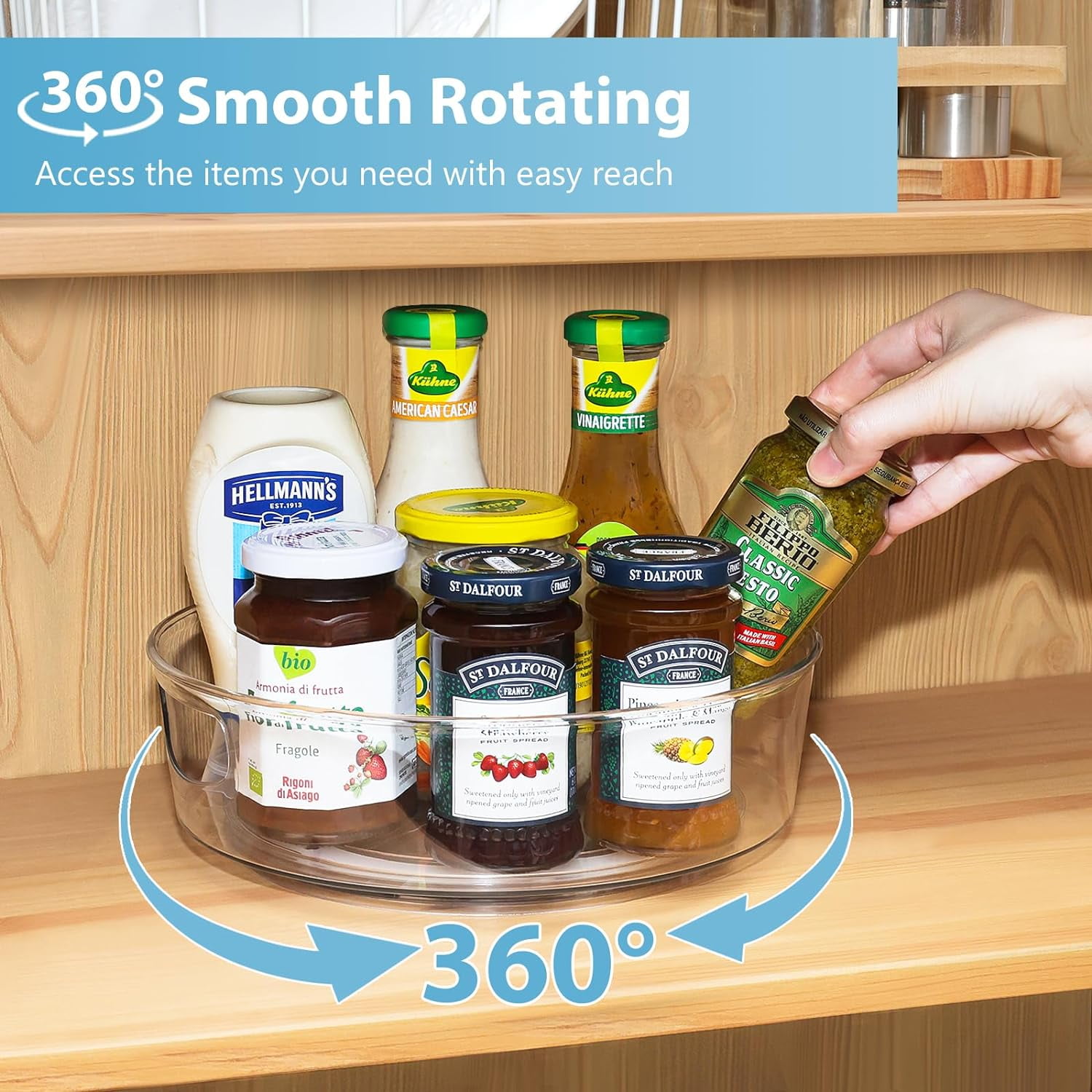 YUYAN-6 Pack Lazy Susan Turntable for Cabinet, 10 Inch Lazy Susan ...