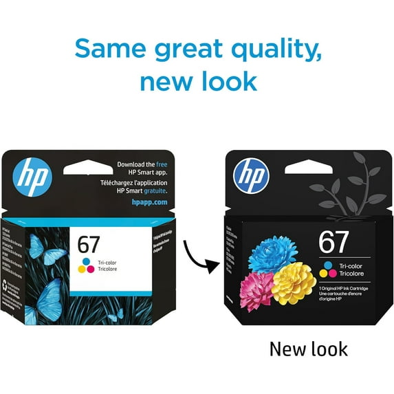 YUYAN-67 Tri-Color Ink Cartridge Printers | Works with DeskJet 1255 ...