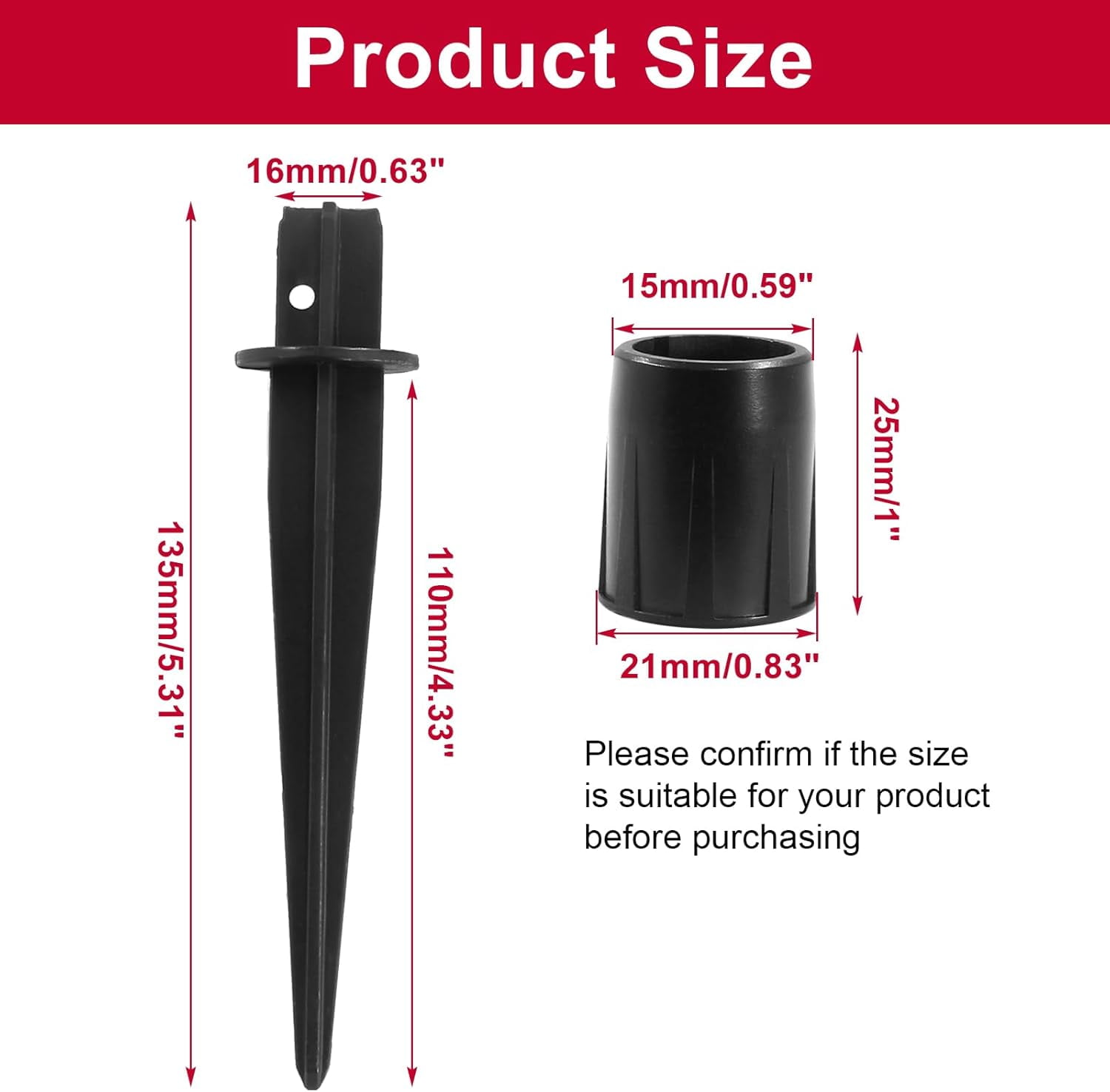 YUYAN-8 Pack Metal Stakes, 5.3 Inch Solar Light Replacement Stakes ...