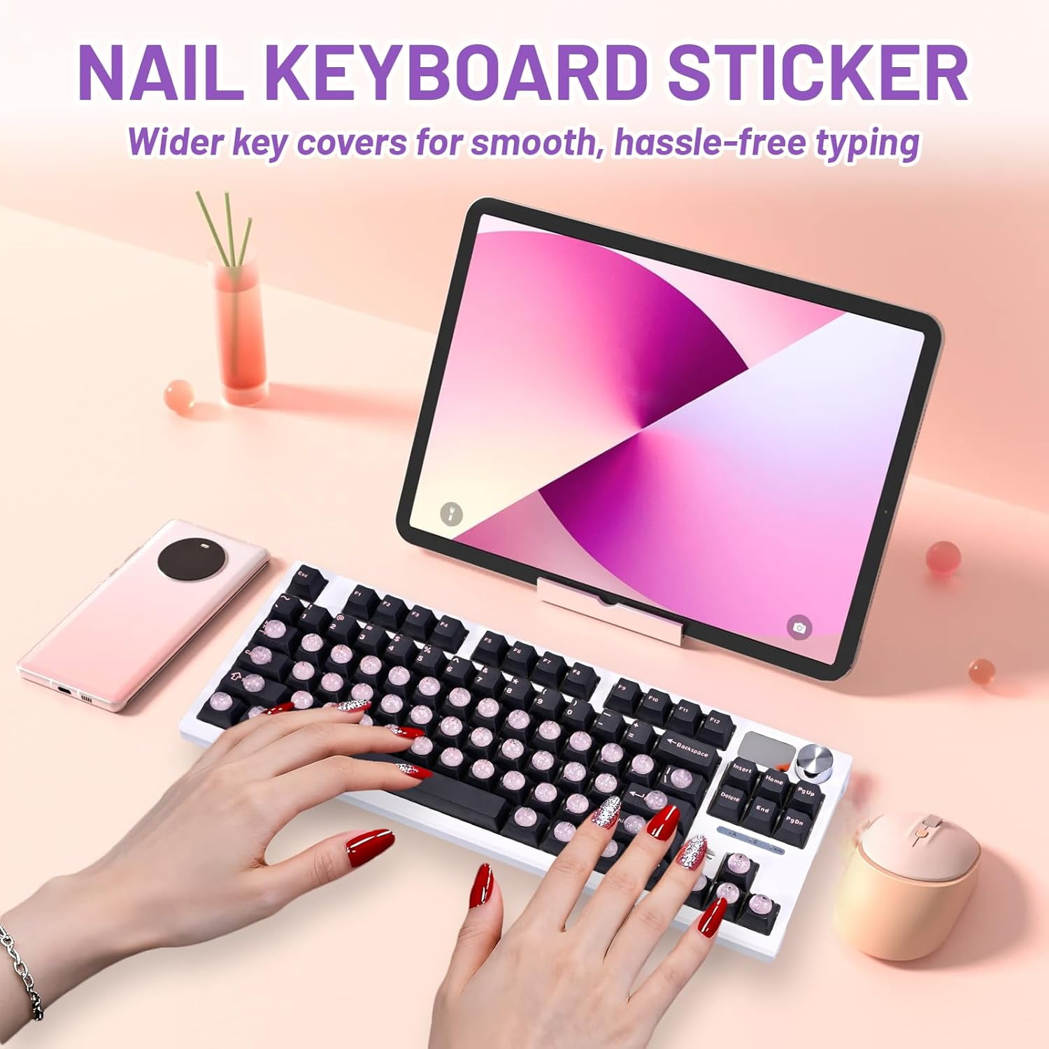 YUYAN-80-Piece Soft Silicone Keyboard Stickers \u2013 Raised Keys for ...