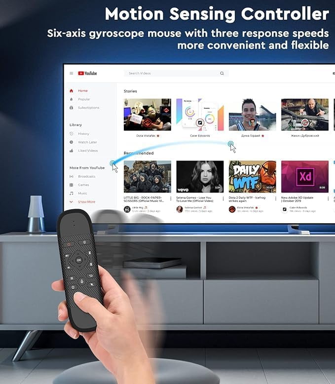 YUYAN-Air Mouse - with Voice, 6-Axis Gyroscope, Bluetooth, Infrared ...