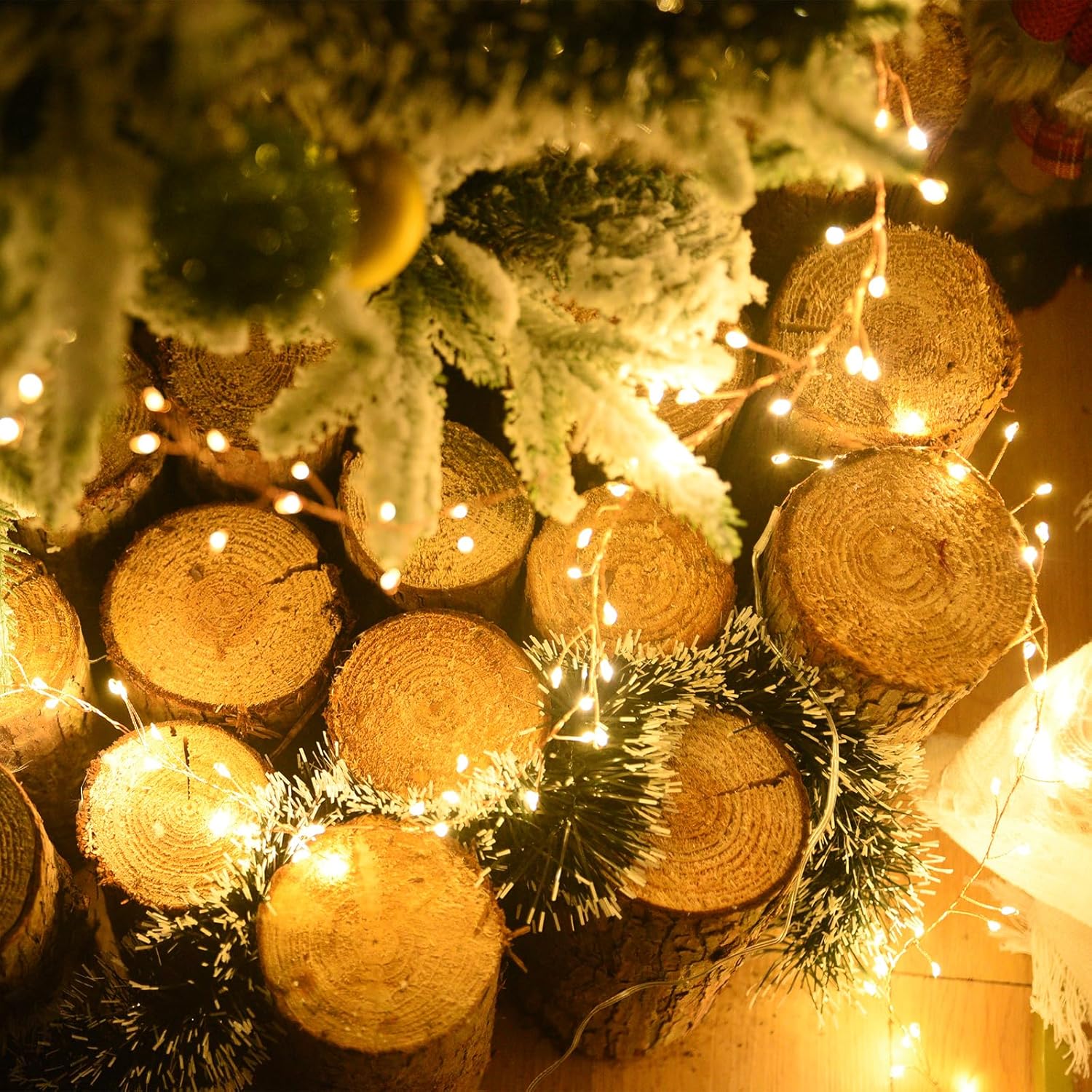 YUYAN-Battery Operated Christmas Lights, 20FT Garland Lights 200 Led ...