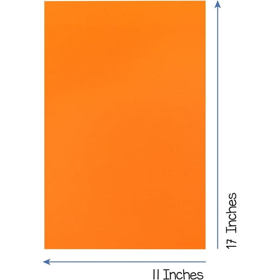YUYAN-Bright Orange Colored Paper - 24 lb, 89 GSM, Acid-Free, Fade-Resistant, 11x17-Inch Ledger ...