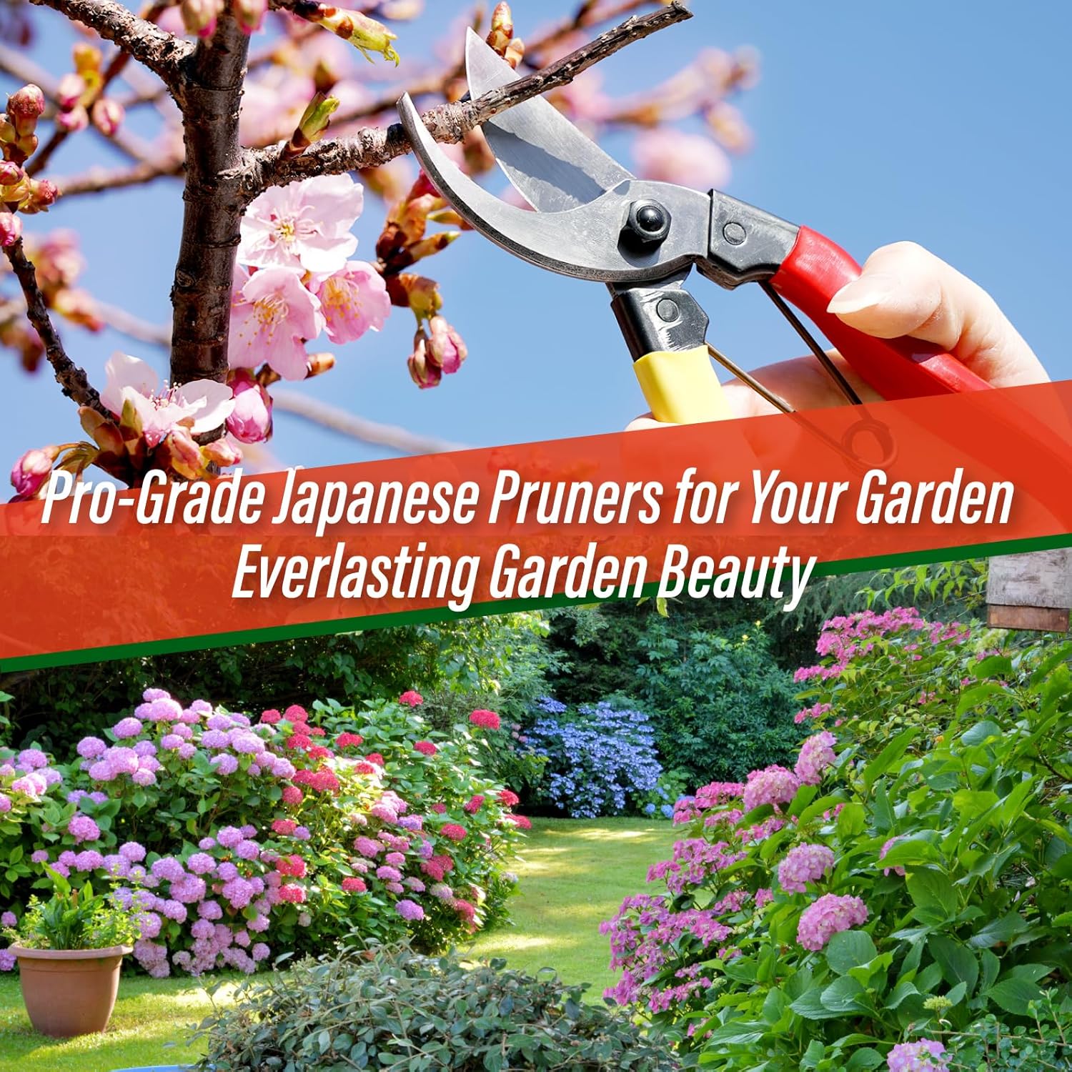 YUYAN-Bypass Pruning Shears 8” - Professional Japanese Hand Pruners ...