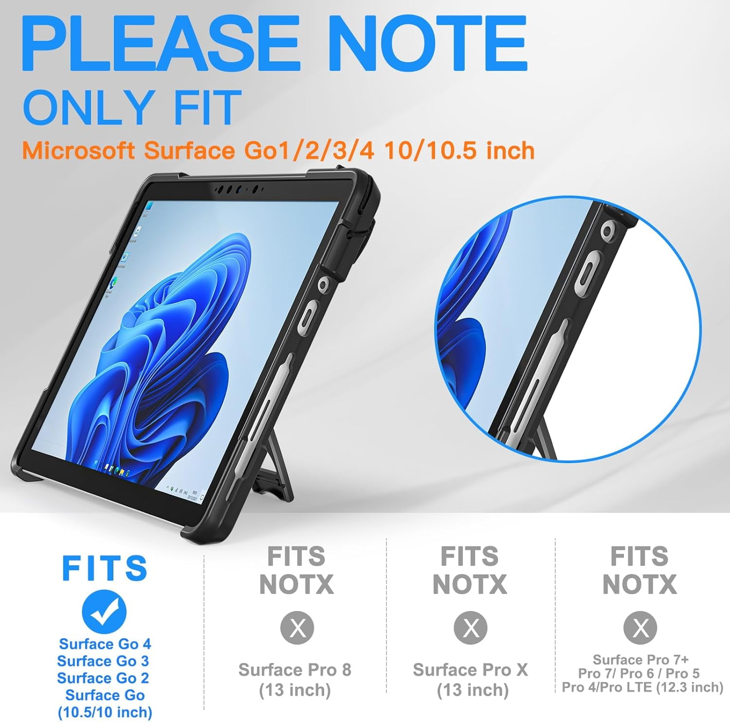 YUYAN-Case for Microsoft Surface Go 4 (2023) Go 3 (2021) Go 2 (2020) Go ...