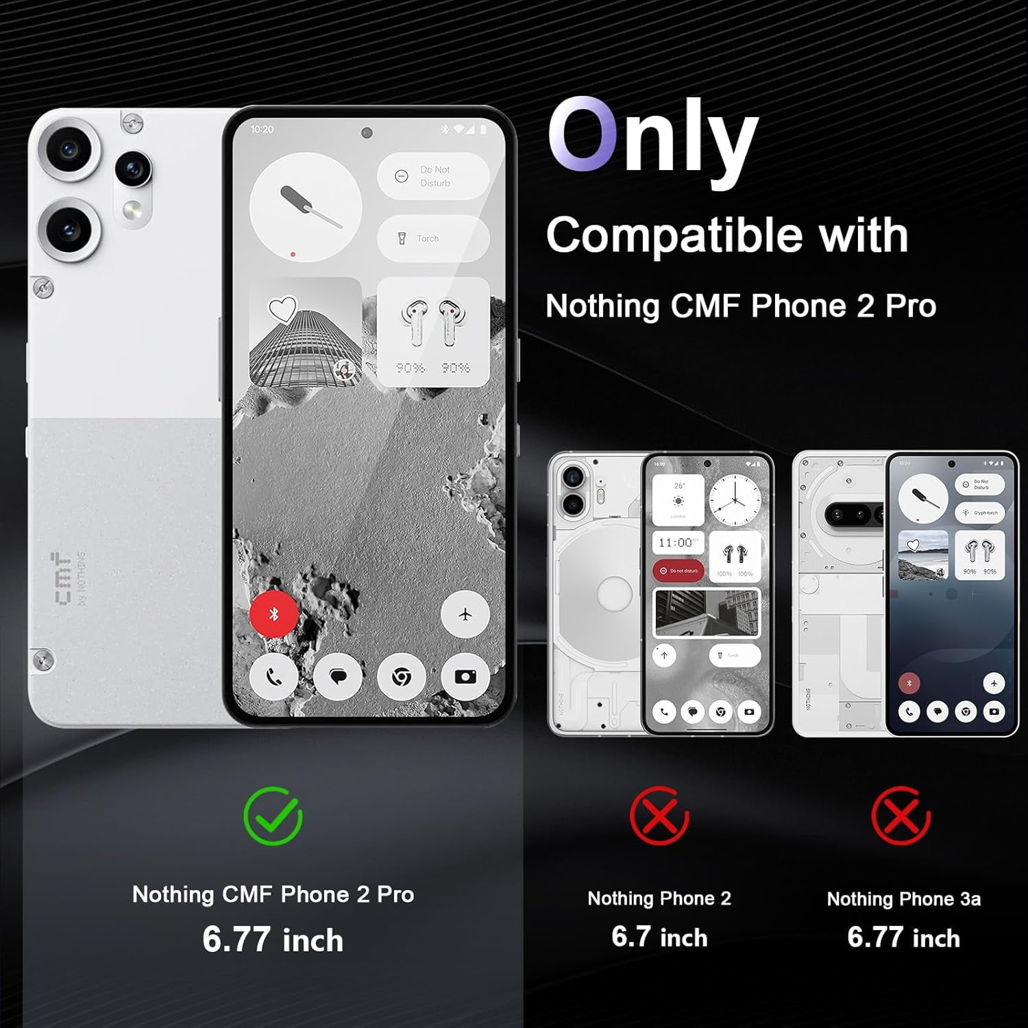 YUYAN-Case for Nothing CMF Phone 2 Pro, Military Grade Drop Protection ...