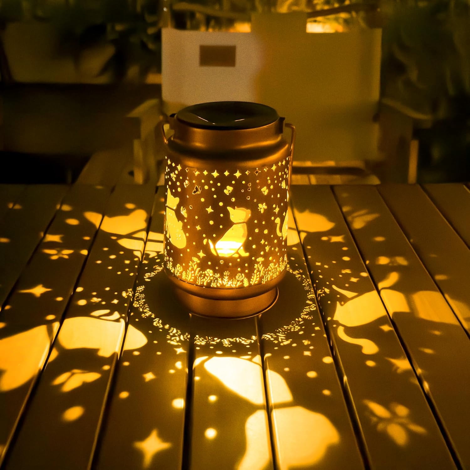 YUYAN-Cat Solar Lanterns Outdoor Waterproof, Cat Gifts for Women Mom ...