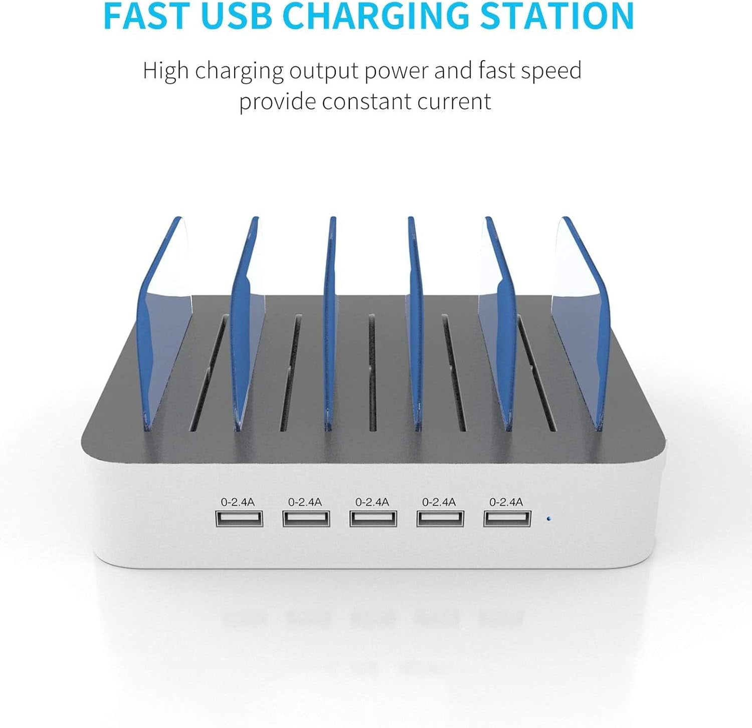 YUYAN-Charging Station for Multiple Devices : 5 Port Multi USB-A ...