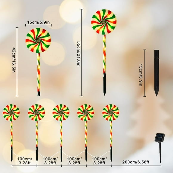 Lighted Candy Cane Stakes