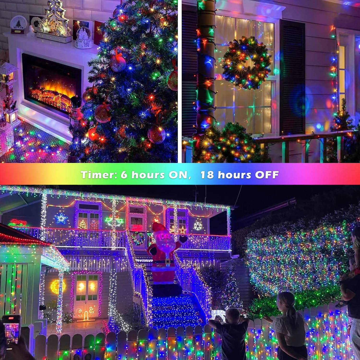 YUYAN-Christmas Lights Battery Operated String Lights with Remote, 2 ...