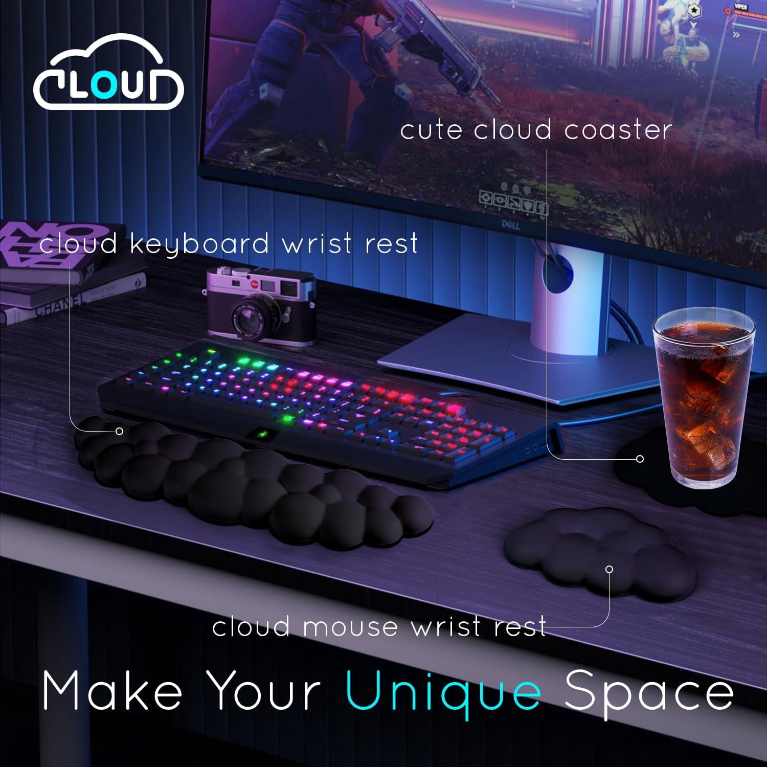 YUYAN-Cloud Wrist Rest for Computer Keyboard Arm Wrist Rest with Non ...