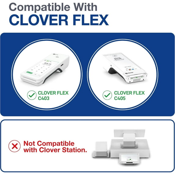 YUYAN-Clover Flex Paper Rolls - 20 Rolls - 2 1/4'’ x 50’- 48 GSM ...