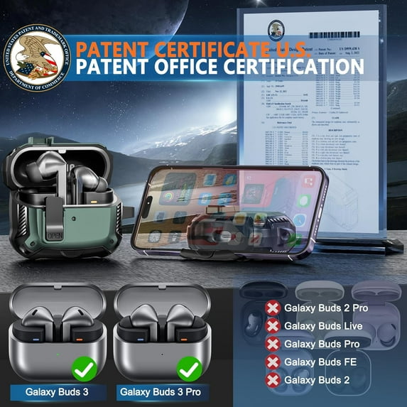 YUYAN-Compatible with Samsung Galaxy Buds3 FE (2025) / Buds3 Pro (2024 ...