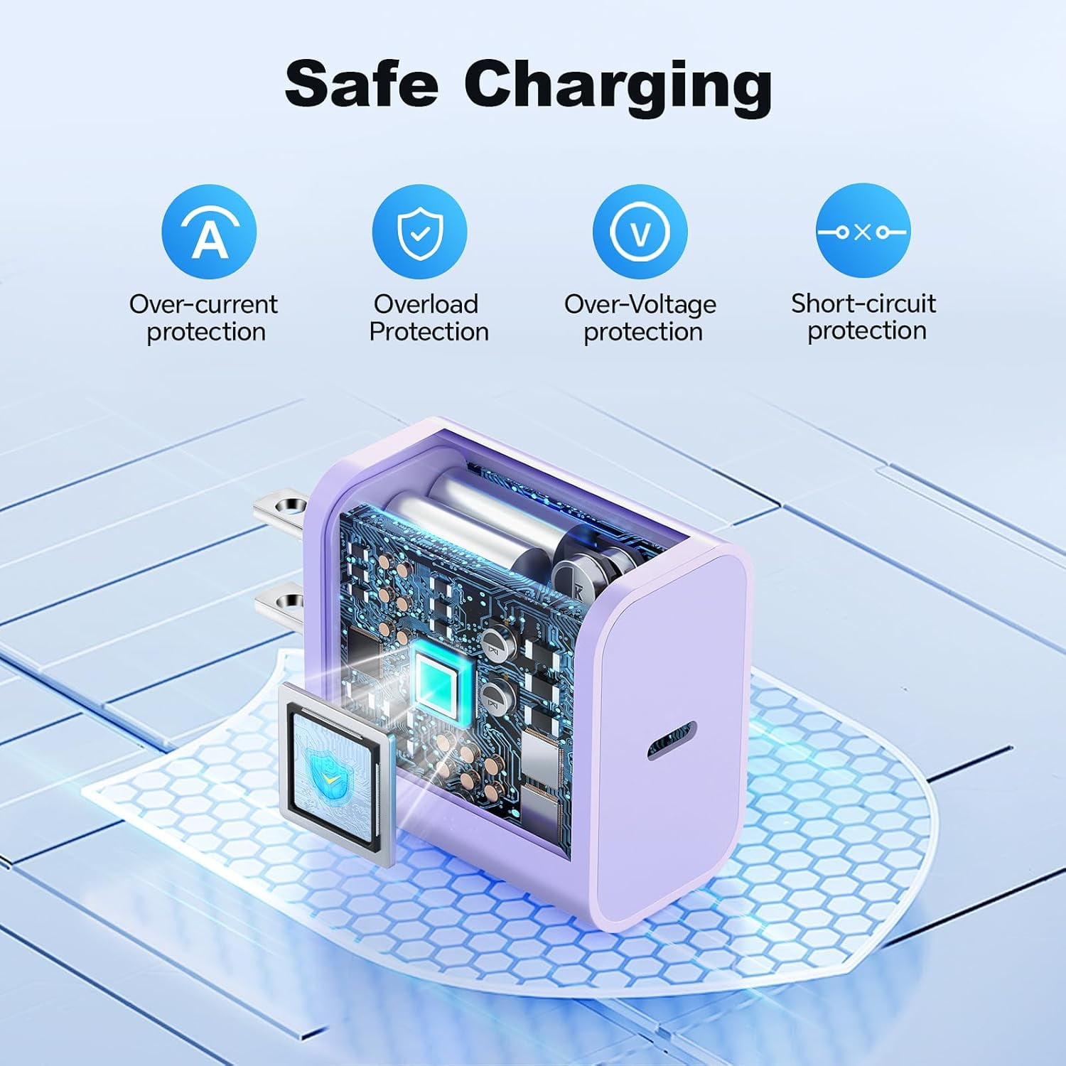 YUYAN-Compatible with iPhone17 16 15 Charger Fast Charging, 3 Pack 20W ...