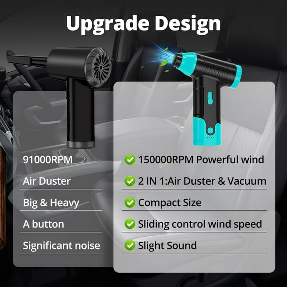 YUYAN-Compressed Air Duster Keyboard Cleaner - Electric Air Blower ...