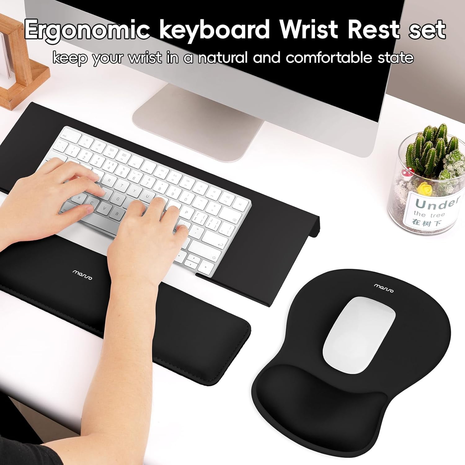 YUYAN-Computer Keyboard Stand&Wrist Rest Support for Keyboard and Mouse ...