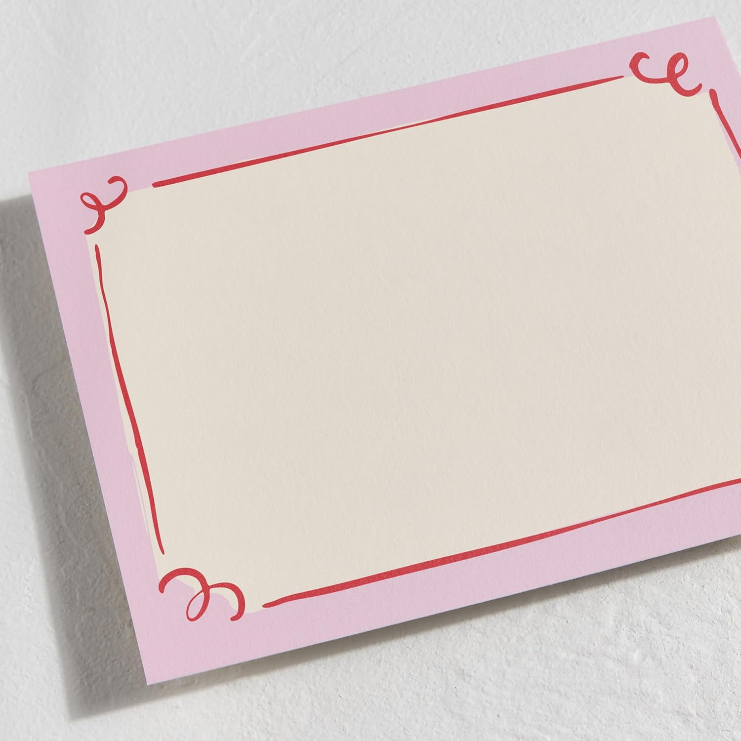 YUYAN-Curly Corners Stationery Set, Set of 10, Flat Note Cards ...