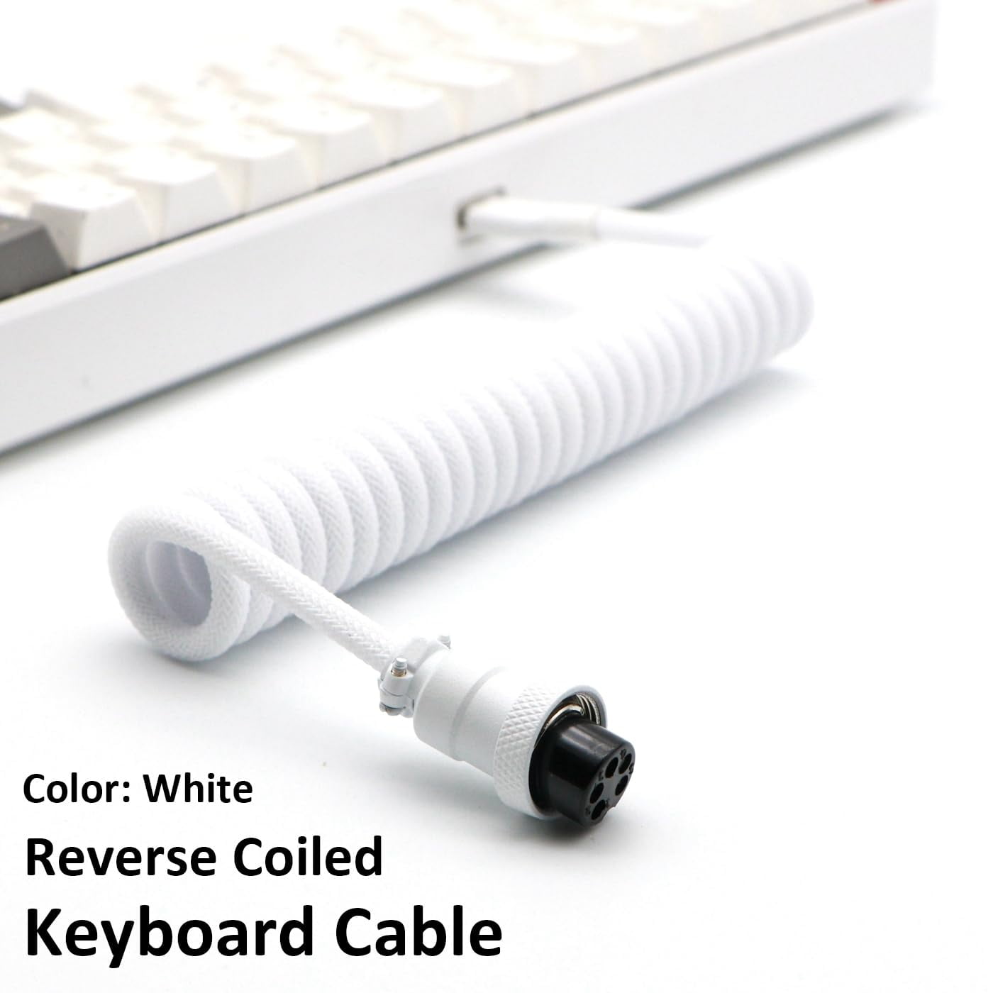 YUYAN-Custom Coiled USB C Cable for Gaming Keyboard,Double-Sleeved ...