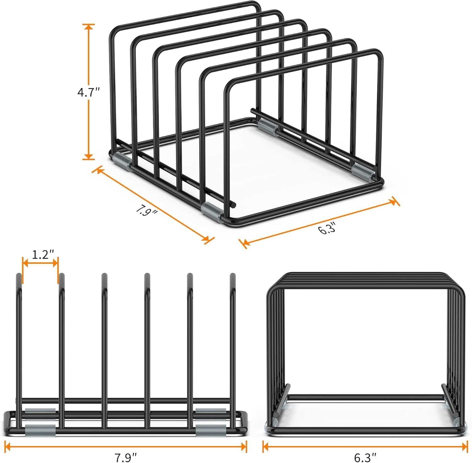 YUYAN-Cutting Board Organizer, Kitchen Cabinet Organizer, Divided Rack ...