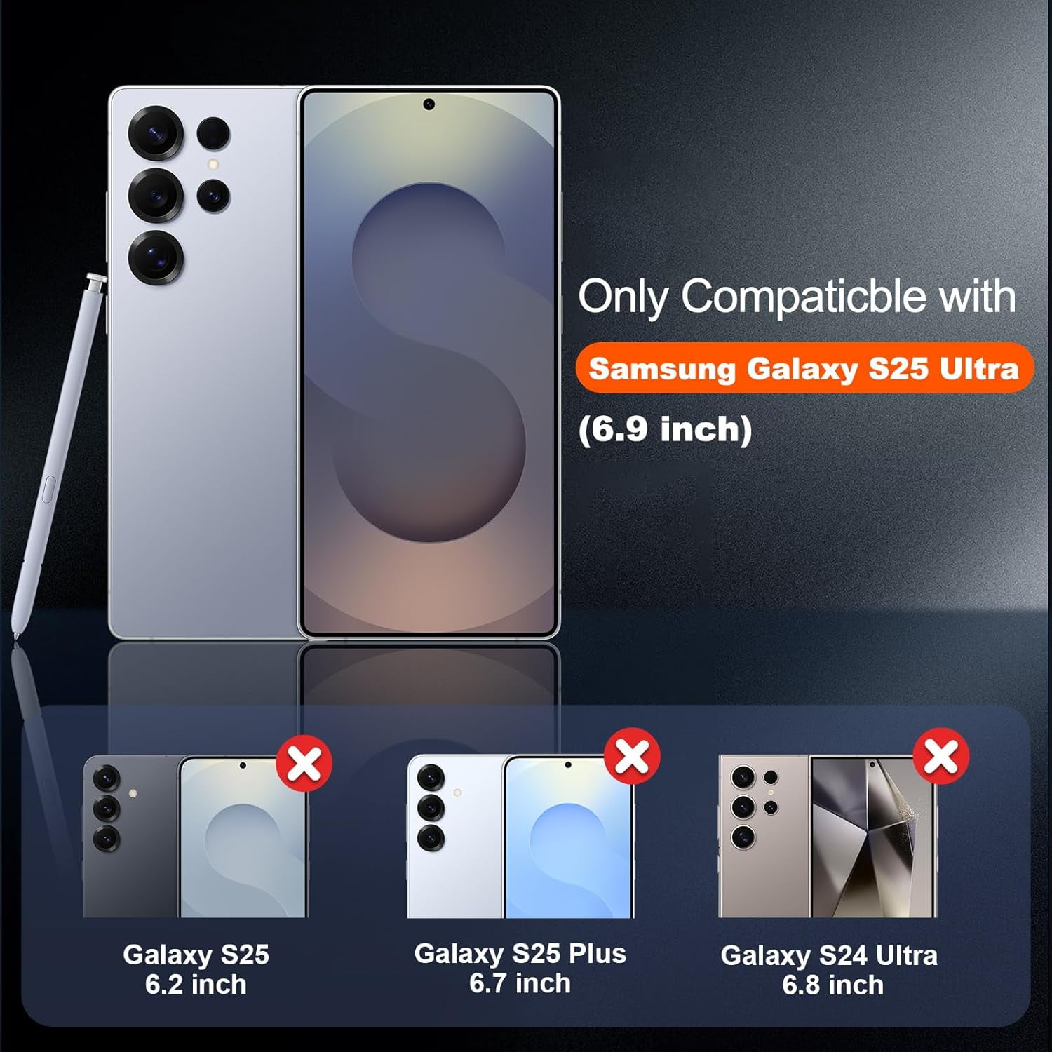 YUYAN-Designed for Waterproof Samsung Galaxy S25 Ultra Case, Built-in ...