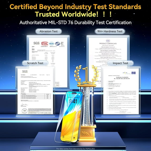 YUYAN-DiamondClear 9H+ Tempered Glass for iPhone 16 Pro Screen ...