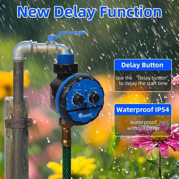 YUYAN-Digital Water Timer, Dual Dial Control, Battery Operated, Black ...
