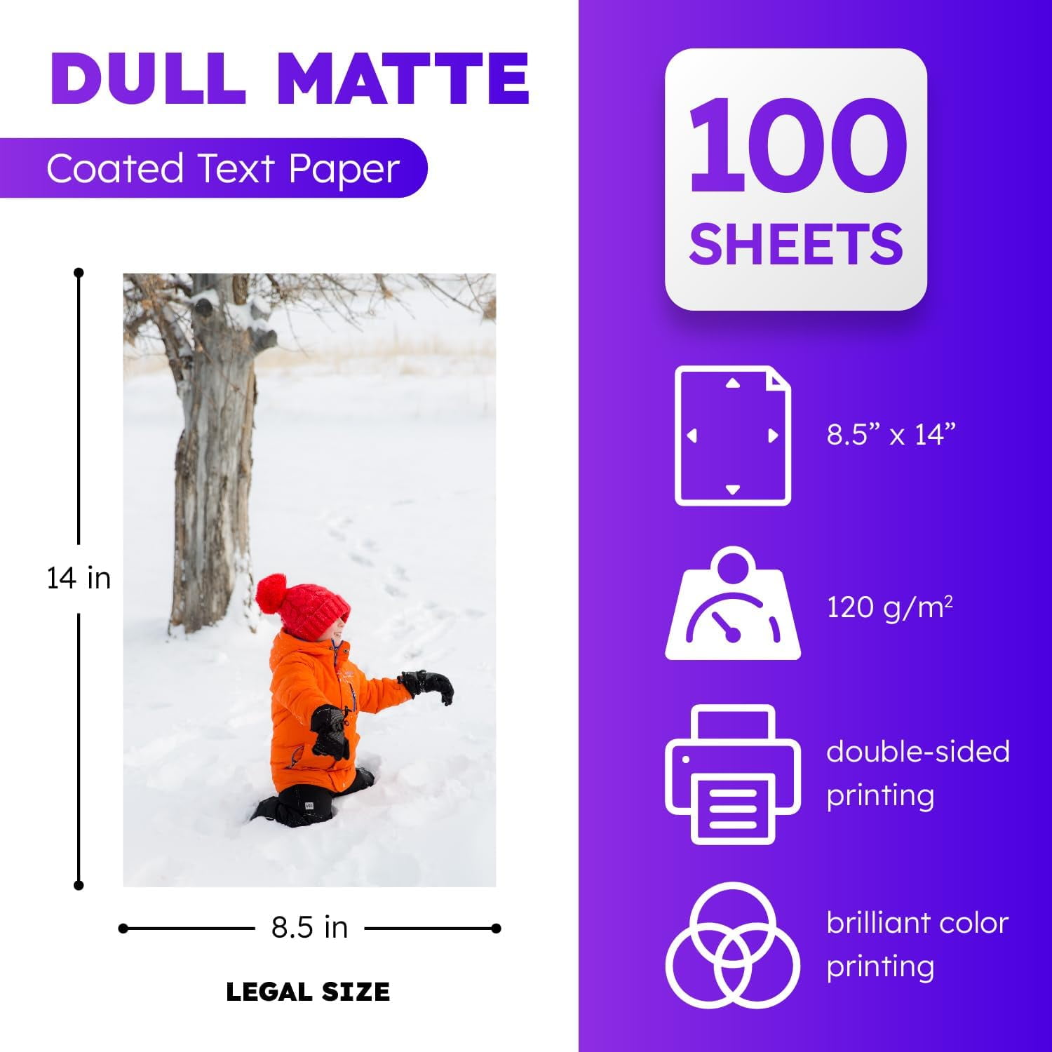 YUYAN-Dull 80lb Text Digital Low Gloss Paper, Double Sided C2S, Coated ...