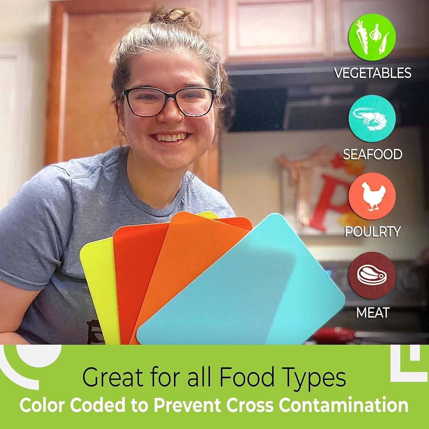 YUYAN-Flexible Cutting Board Mats - Plastic Cutting Mats for Kitchen ...