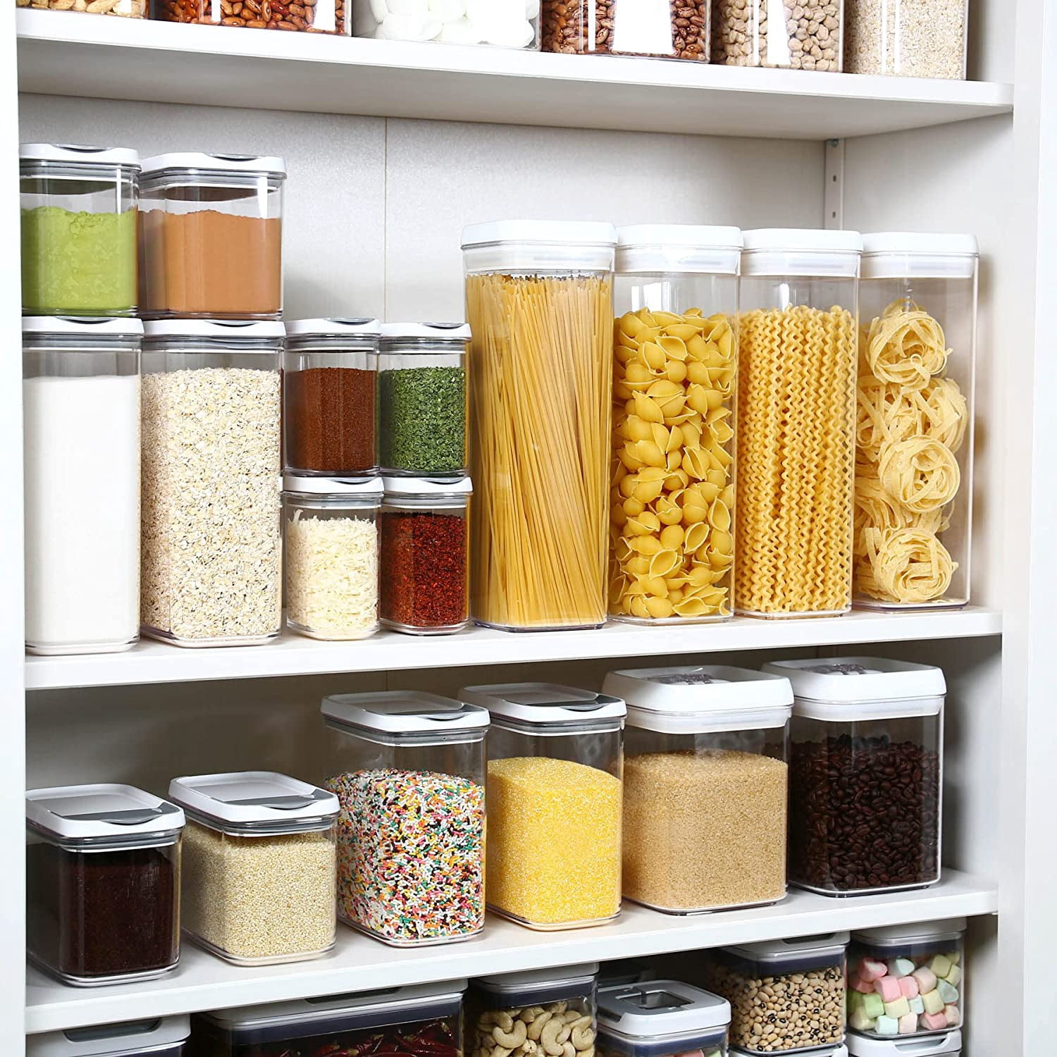 YUYAN-Flip Tite TALL Storage Container with Lid 4" Air Tight Easy Open ...