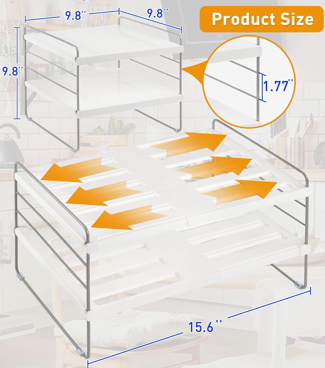 YUYAN-Foil and Plastic Wrap Organizer, Expandable Kitchen Pantry ...