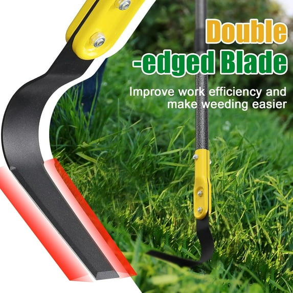 YUYAN-Garden Hoe Tool, 53" Crevice Weeding Tool - L Shape Sickle Garden ...