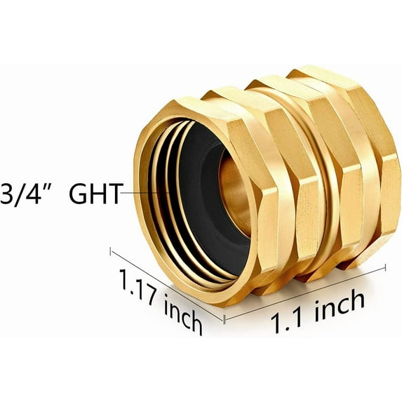 YUYAN-Garden Hose Connector Adapter,3/4" GHT Double female Connectors ...