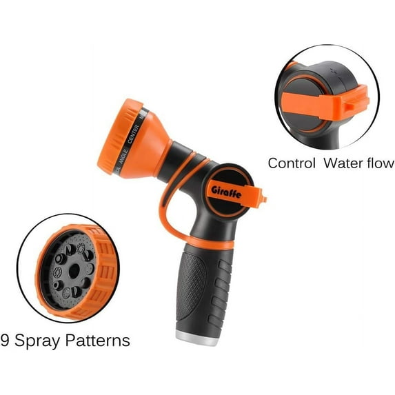 YUYAN-Garden Hose Nozzle 9 Adjustable Spray Modes Water Gun for Garden ...