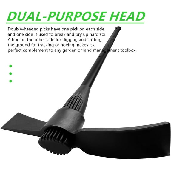 YUYAN-Garden Pick Cutter Mattock, 36" Heavy Duty Pick Axe with Forged ...