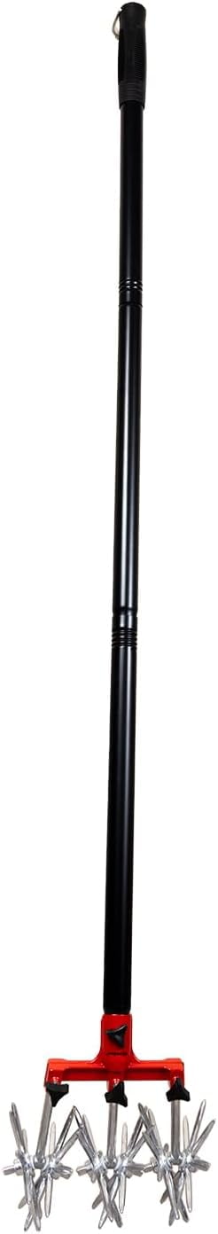 YUYAN-Garden Rotary Adjustable Cultivator Hand Tiller Long Handle Tool ...