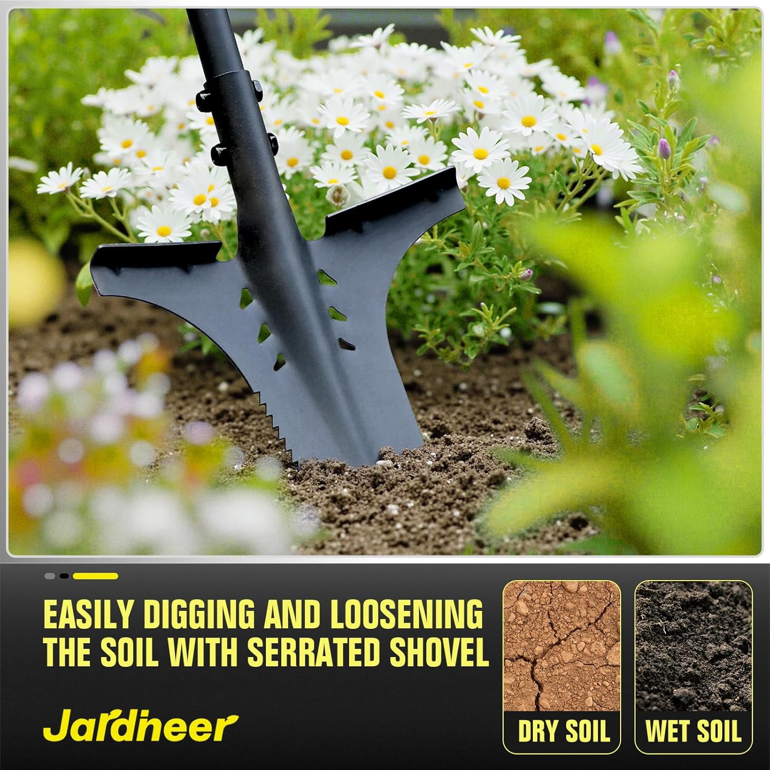YUYAN-Garden Shovels for Digging with Long Handle, Root Shovel for ...
