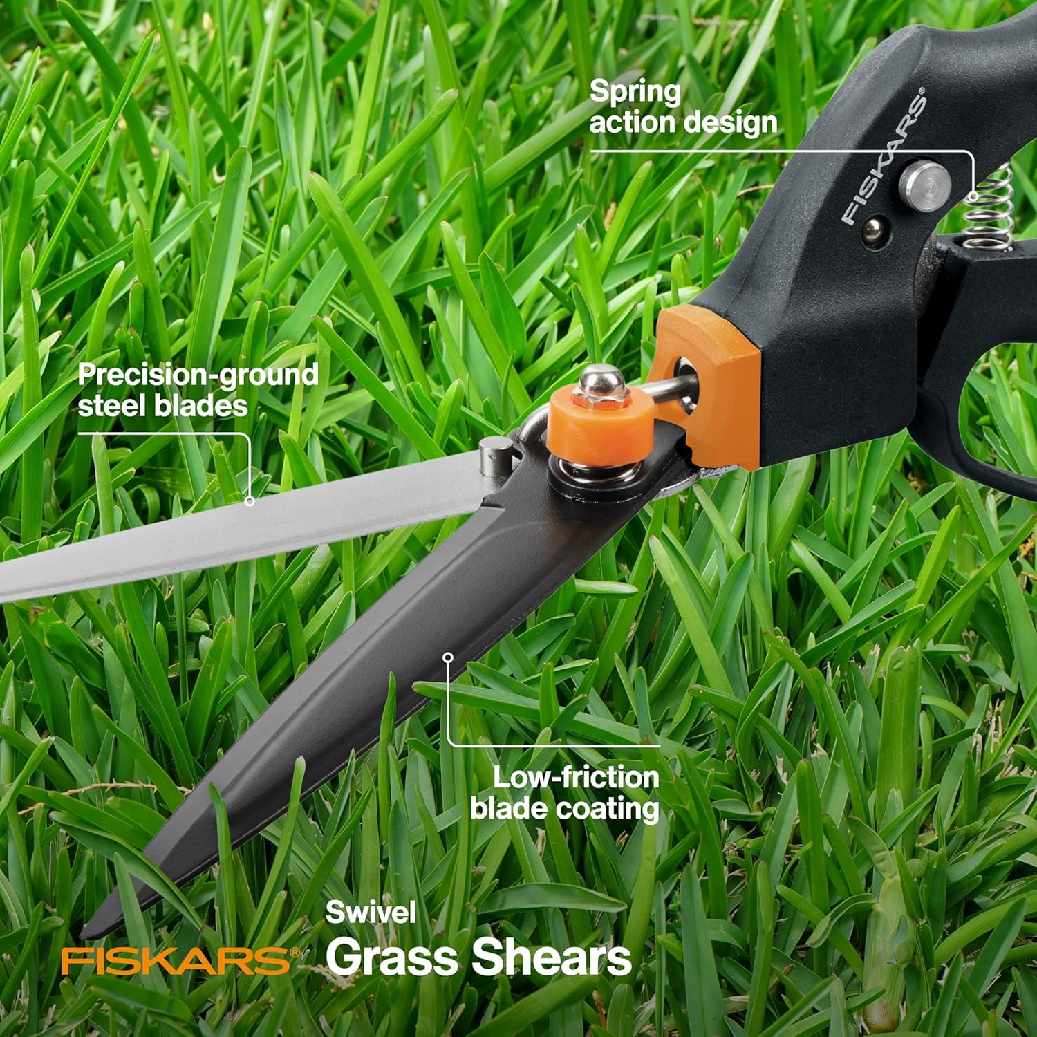 YUYAN-Garden Swivel Grass Shears, Rotating Blades for Precise Lawn ...