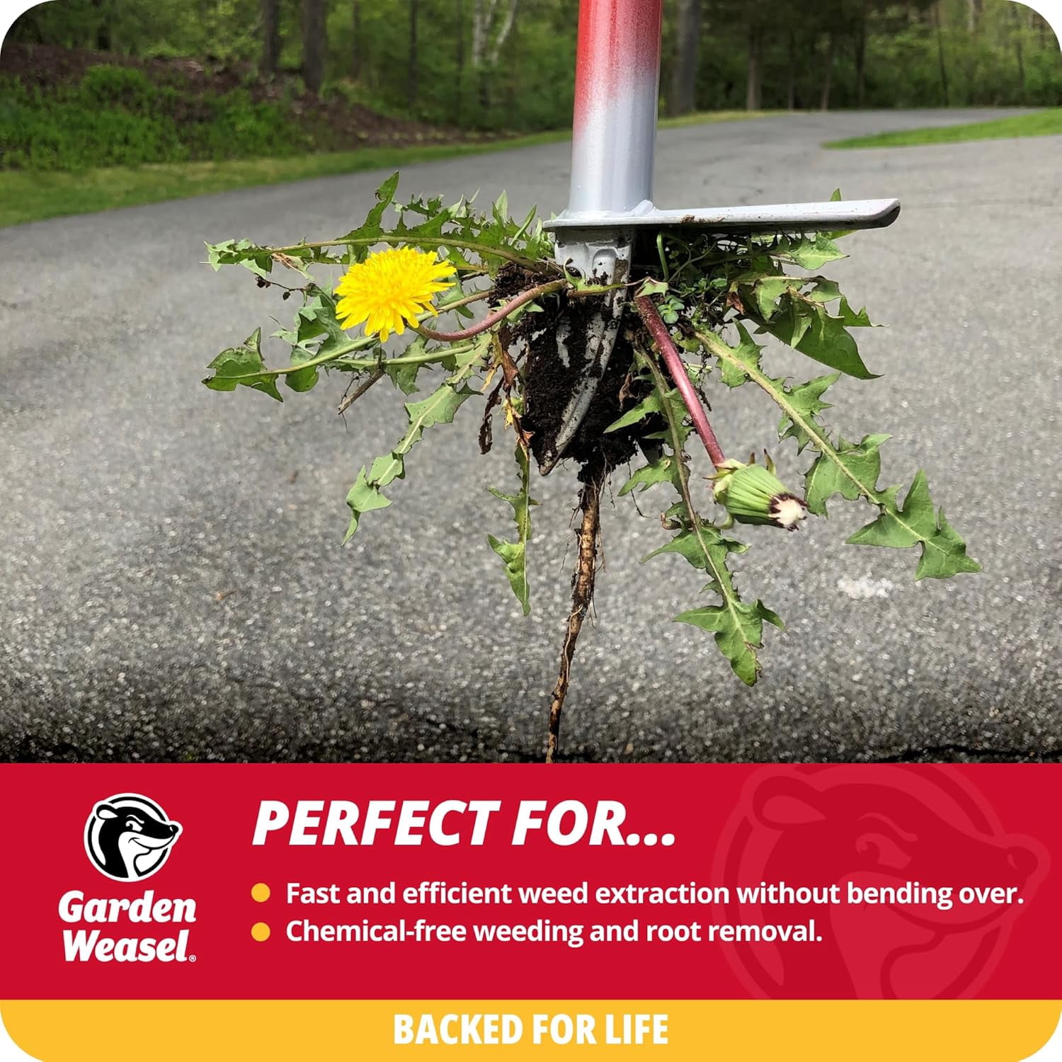 YUYAN-Garden Weasel WeedPopper Step & Twist - Long Handle | Easy Weeding and Puller Stand Up ...