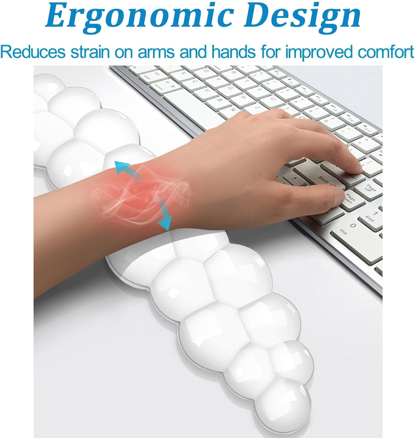 YUYAN-Gel Cloud Keyboard and Mouse Wrist Rest, Clear Cloud Wrist Rest ...
