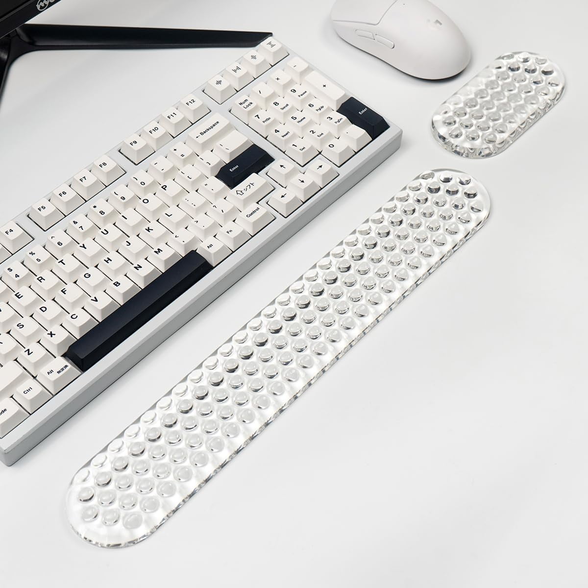 YUYAN-Gel Keyboard and Mouse Wrist Rest Set – Clear Cute Wrist Rest for ...