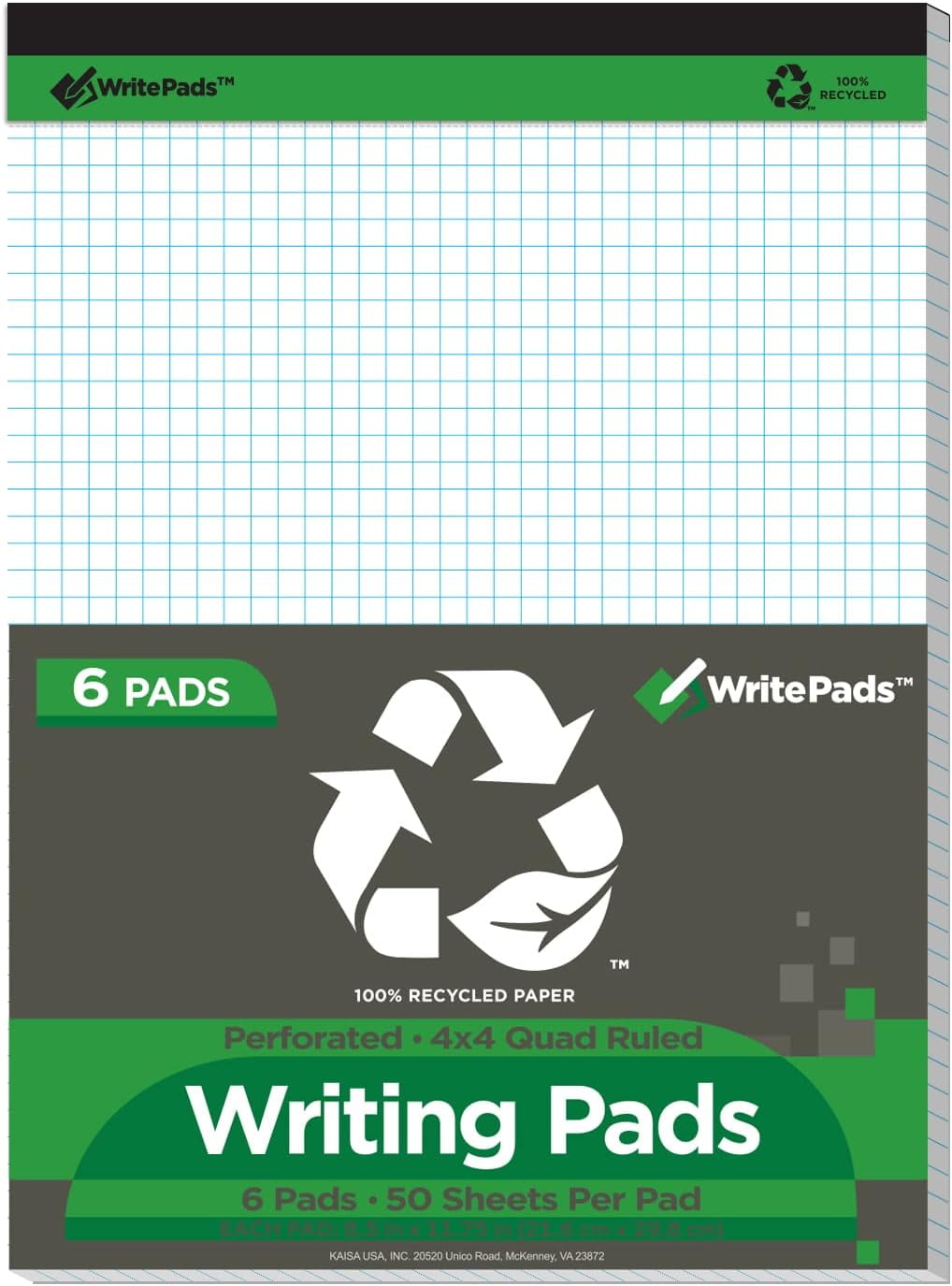 YUYAN-Graph Paper Legal Pads Writing Pads Recycled Paper 8.5"x11.75 ...