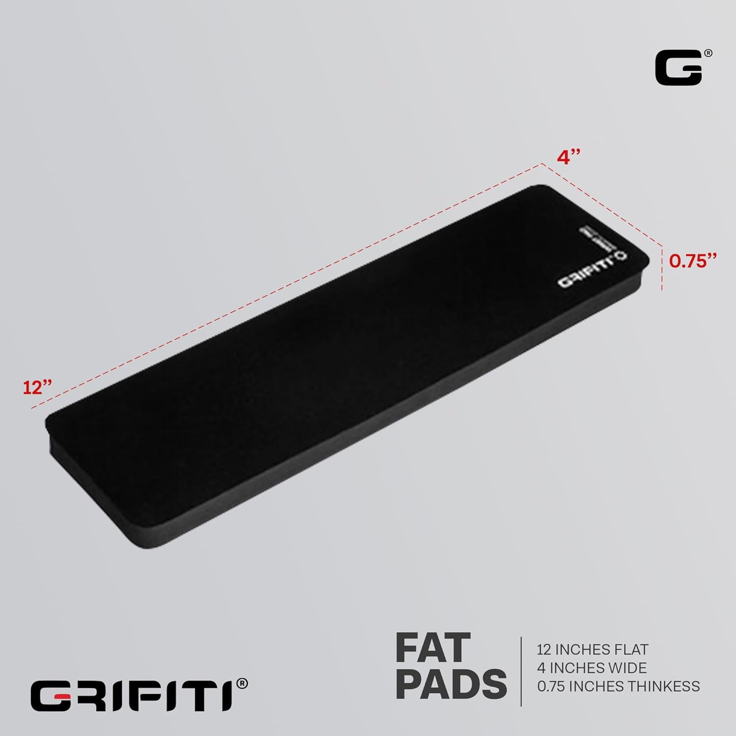 YUYAN-Grifiti Fat Wrist Pad 12" x 4” x 0.75" Inch Keyboard Rest Thick ...